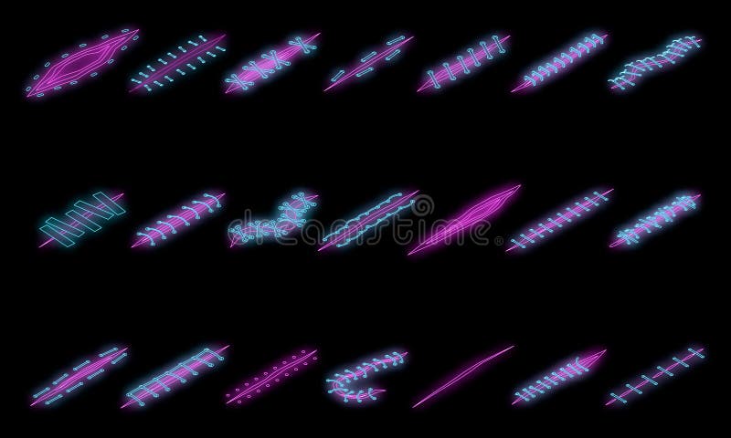 Suture Icons Set Cartoon Vector. Wound Surgical Stock Vector ... Suture Icons Set Cartoon Vector. Wound Surgical Stock Vector ...
