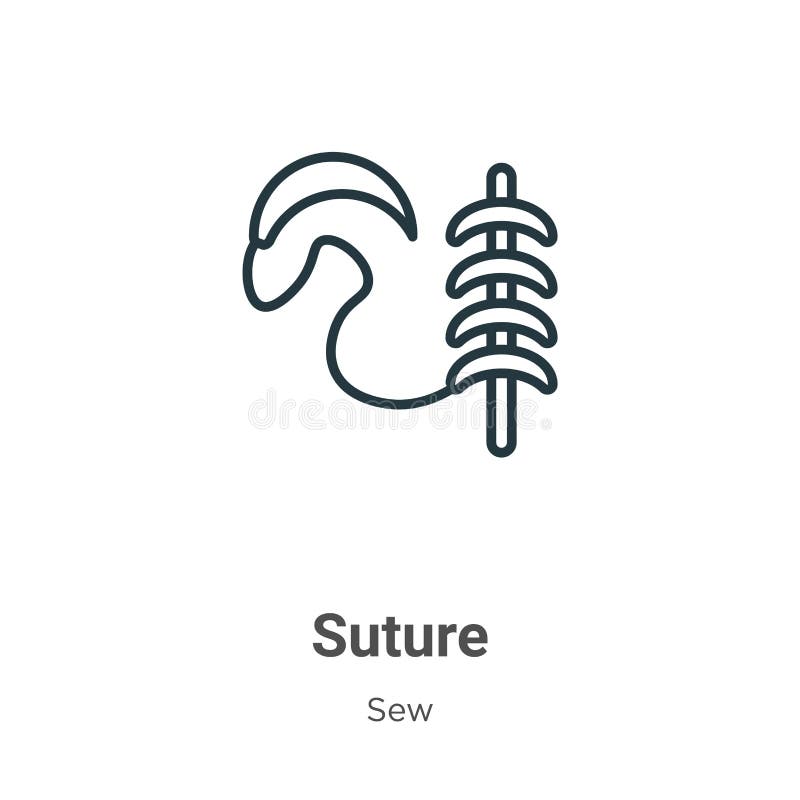 Suture Icon in Filled, Thin Line, Outline and Stroke Style. Vector ...
