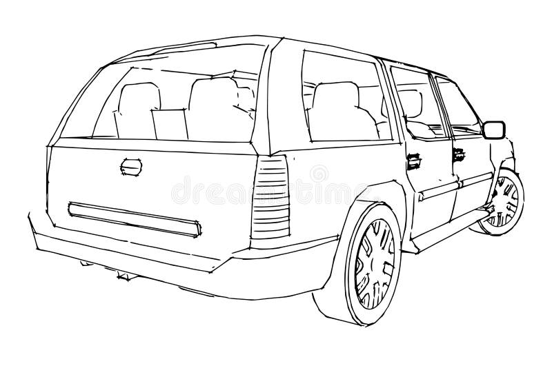 Suv Line Drawing Stock Illustrations – 616 Suv Line Drawing Stock ...