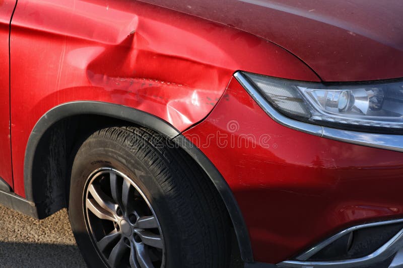 SUV Car with Dent on Front Side Stock Photo - Image of coat, israel ...
