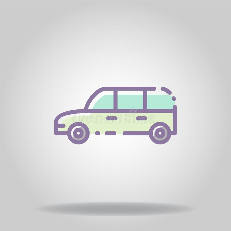 Suv Icon or Logo in Pastel Color Stock Vector - Illustration of ...