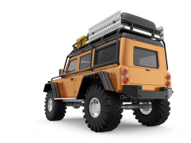 Suv Off-road Sand Adventure Back Stock Illustration - Illustration of ...