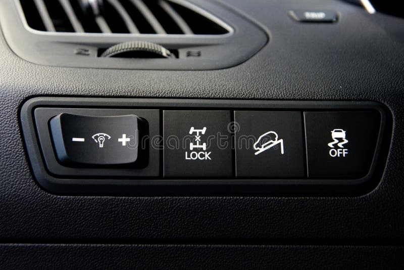 SUV Offroad Control Buttons Stock Image - Image of materials, pads ...
