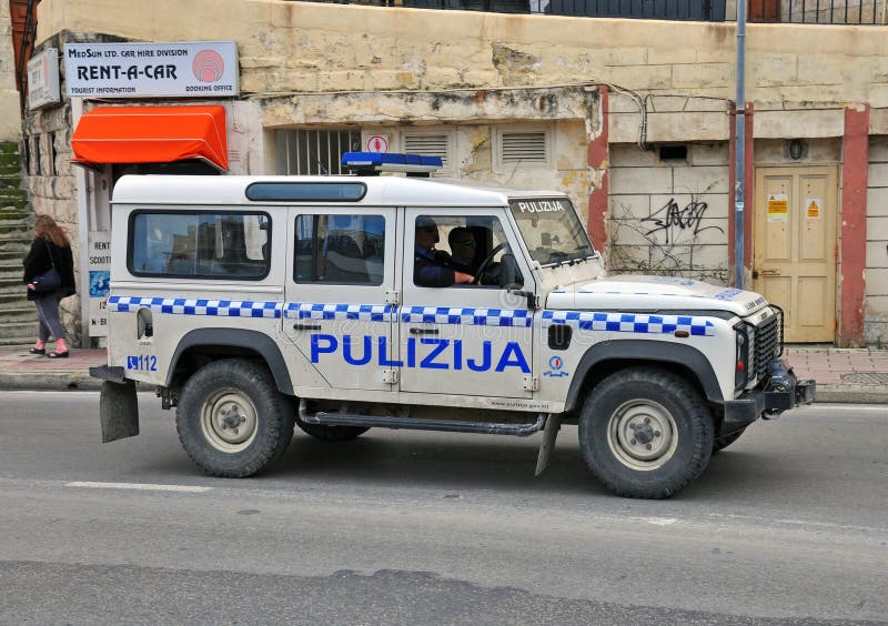 SUV police of Malta editorial stock image. Image of rover - 38425584