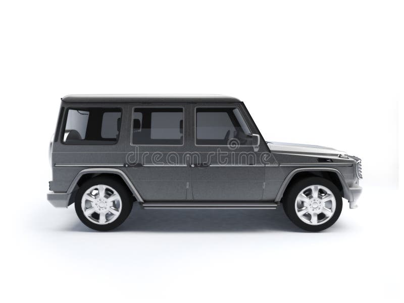 SUV Seitenansicht stock abbildung. Illustration von schnell - 9635542