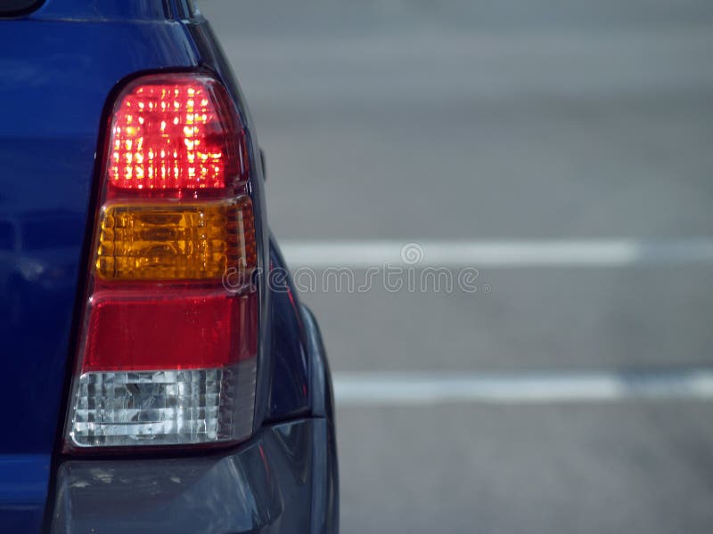 SUV Tail Light stock photo. Image of white, warning, concrete - 307902