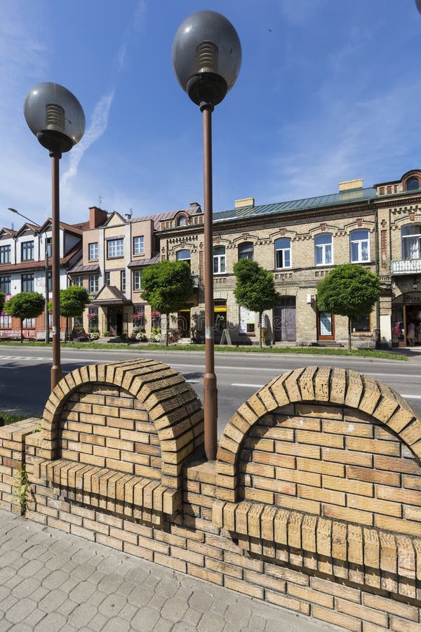 SUWALKI, POLAND - JULY 24, 2014: Traditional Architecture in Suwalki ...