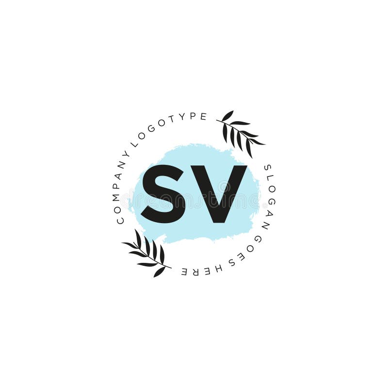 SV Letter Logo Icon Design Template Elements Stock Vector ...