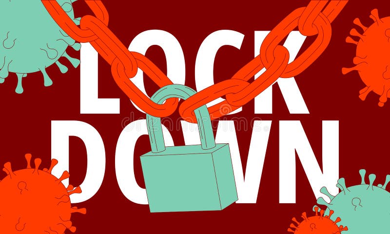 Lock down stock vector. Illustration of measures, lockdown - 176765670