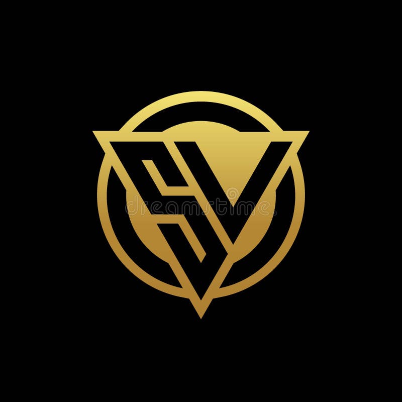 SV Logo Monogram with Triangle Shape and Circle Rounded Isolated on ...