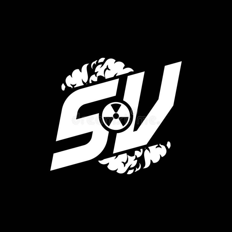 SV Monogram Shape Smoke Style Stock Vector - Illustration of element ...