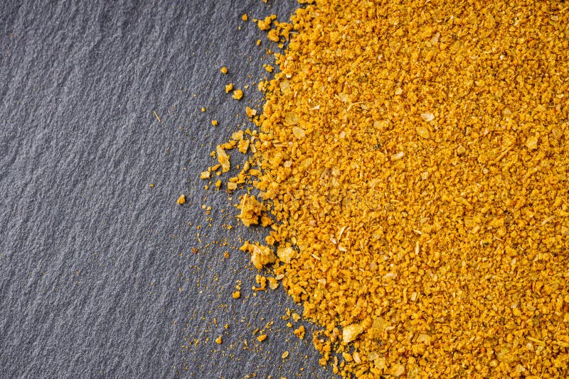 Svanetian Salt on a Black Stone Background Stock Photo - Image of ...