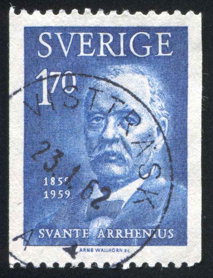Svante Arrhenius Stamp editorial photography. Image of august - 287797712