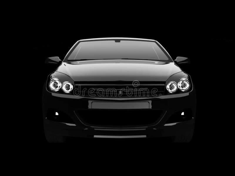 Svart bil mörk bakgrund arkivfoto. Bild av förmöget, stort - 21543070