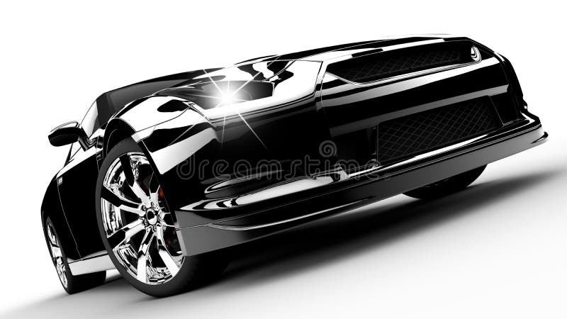 Elegant svart bil stock illustrationer. Illustration av svart - 24897423