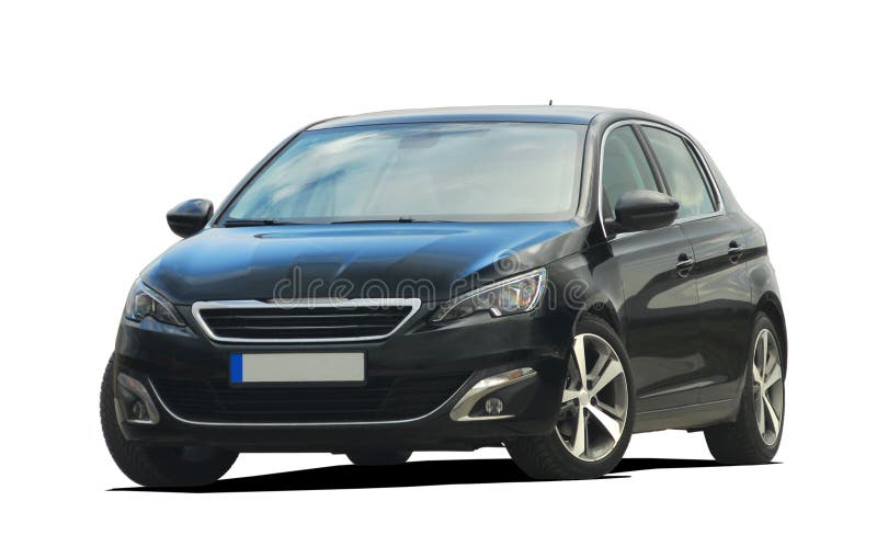 Svart bil arkivfoto. Bild av skugga, bränsle, dörr, isolerat - 98412362