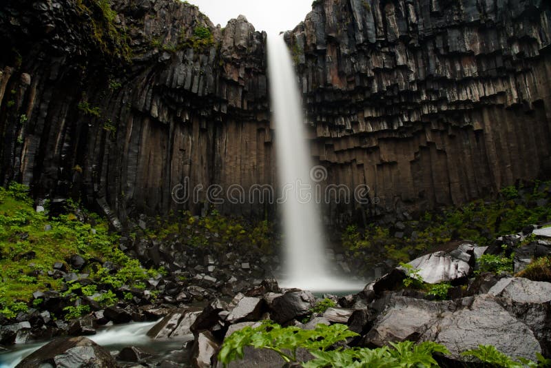Svartifoss stock image. Image of troll, dynjandi, rainbow - 34189821