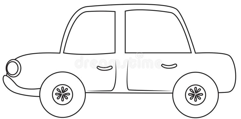 Svartvit bil stock illustrationer. Illustration av motor - 85484854