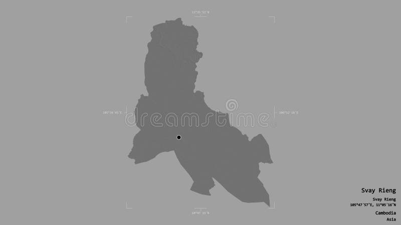 Svay Rieng - Cambodia. Bounding Box. Bilevel Stock Illustration ...