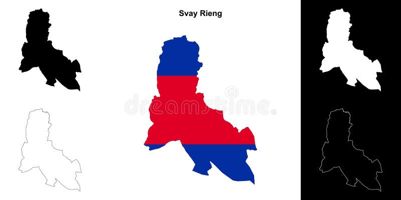 Svay Rieng outline map stock vector. Illustration of cambodia - 323759609