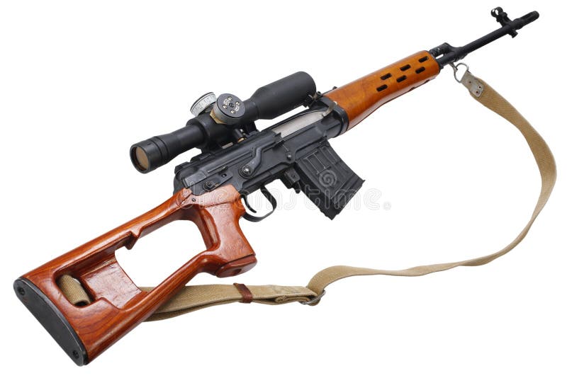 SVD sniper rifle stock photo. Image of barrel, riot - 122443450