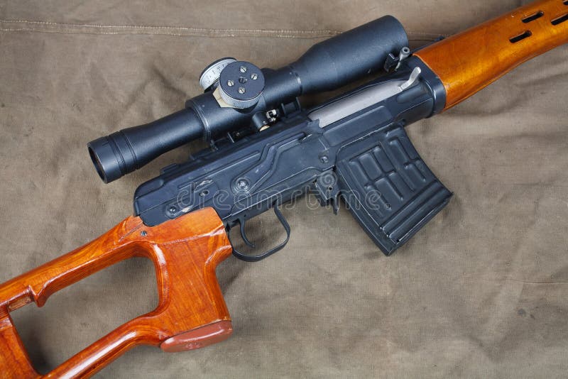 SVD sniper rifle stock photo. Image of handgun, sight - 112436650