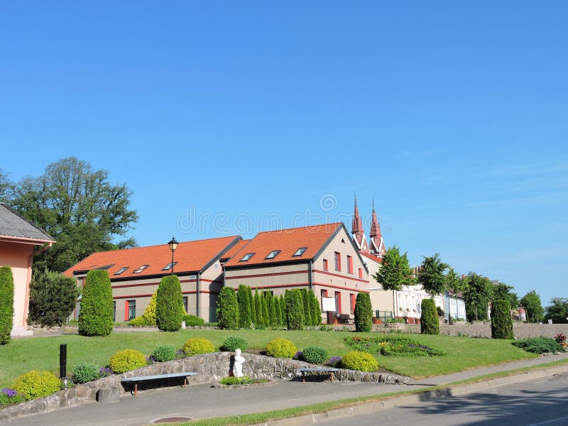 Sveksna town, Lithuania editorial photography. Image of buildings ...