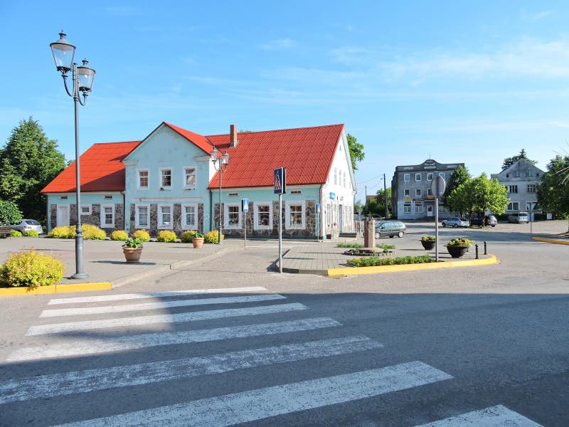 Sveksna town, Lithuania editorial stock photo. Image of background ...