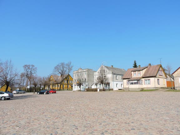 Sveksna town, Lithuania editorial stock image. Image of roof - 69078784