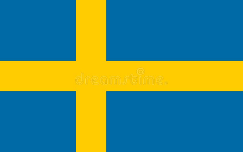 Sveriges Flagga Svenska Flaggan Stock Illustrationer - Illustration av ...