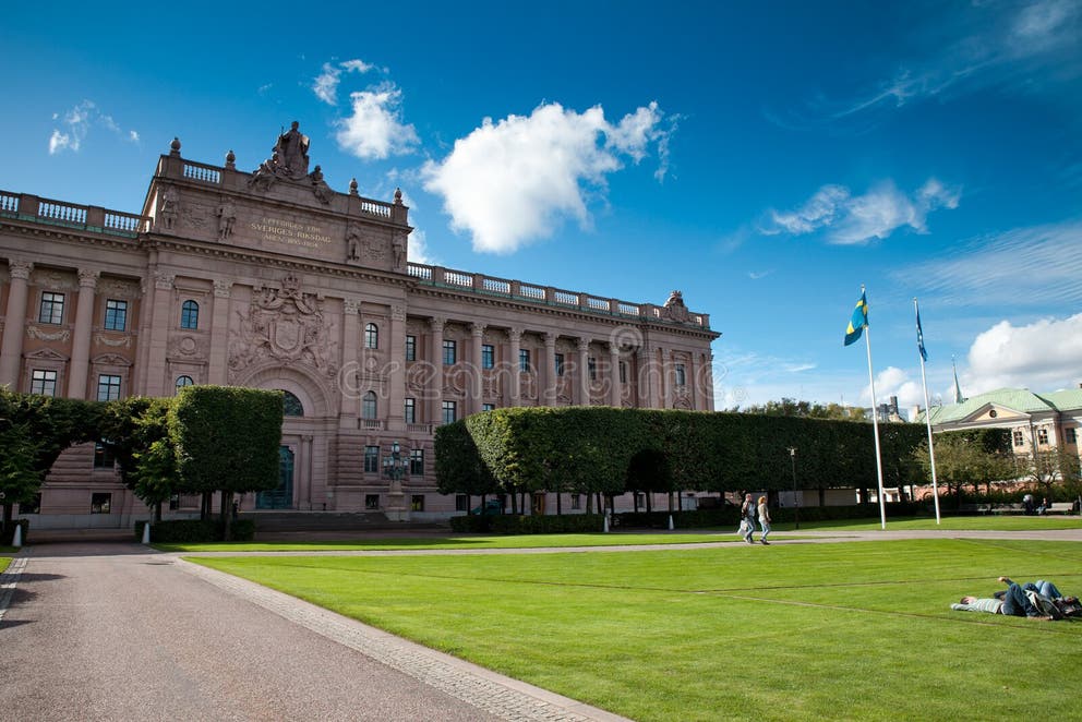 Sveriges Riksdag fotografía editorial. Imagen de gobierno - 27307387