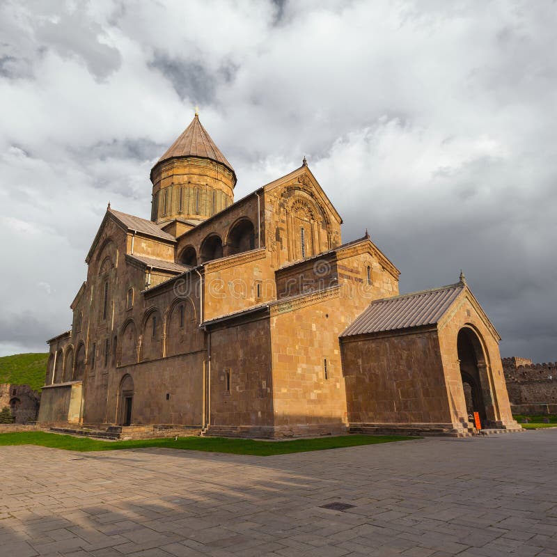 Svetitskhoveli Cathedral in Mtskheta, Georgia Stock Photo - Image of ...