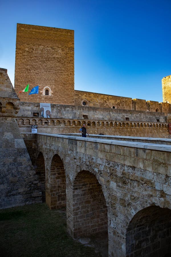 Svevo castle, Puglia editorial stock image. Image of place - 249150264