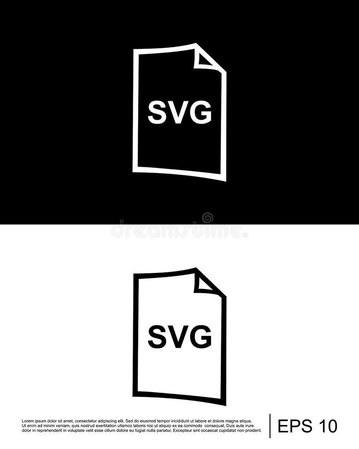 Svg File Format Icon Template Stock Illustration - Illustration of ...