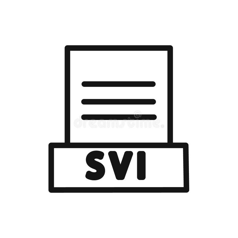 SVI File Document Icon Linear Vector Graphics Sign Stock Vector - Illustration of computer ...