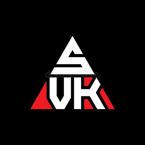 SVK Triangle Letter Logo Design with Triangle Shape. SVK Triangle Logo ...