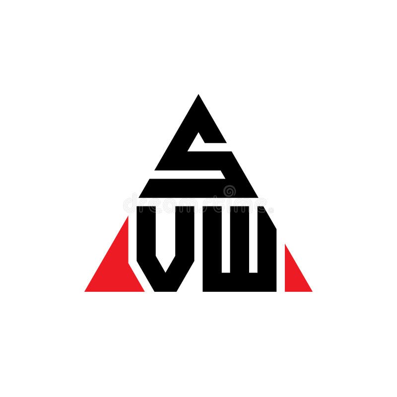 SVW Triangle Letter Logo Design with Triangle Shape. SVW Triangle Logo ...