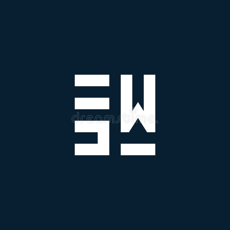 SW Initial Monogram Logo with Geometric Style Stock Illustration ...