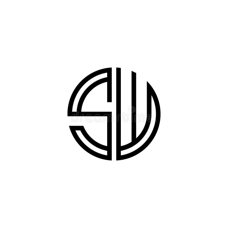 SW Letter Logo Icon Design Template Elements Stock Vector ...