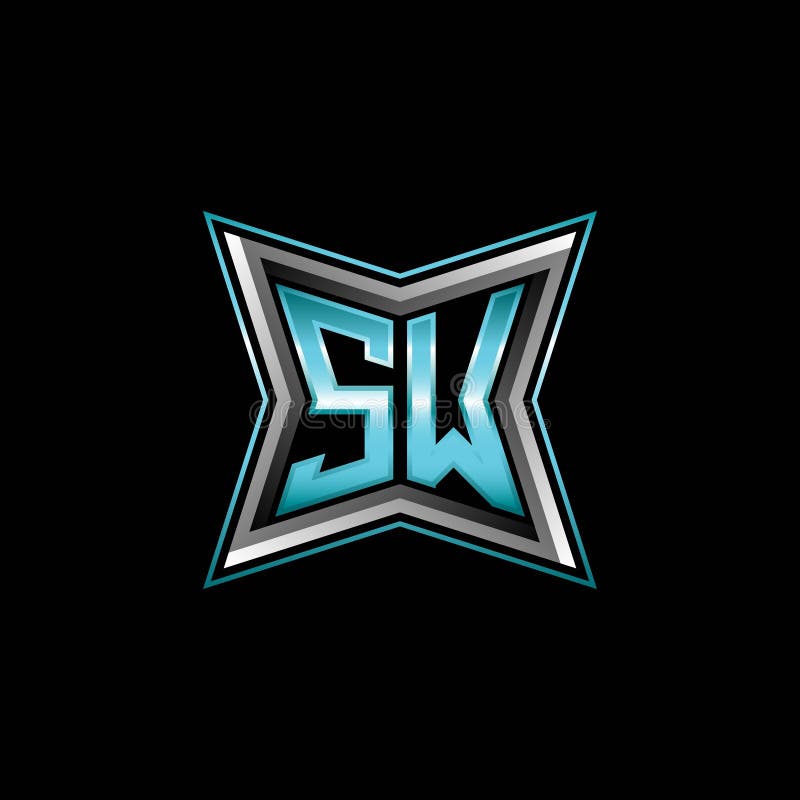 SW Logo Monogram Geometric Modern Design Stock Vector - Illustration of ...