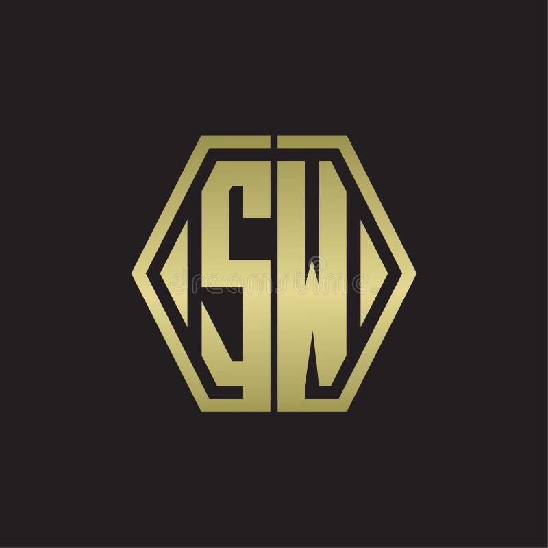SW Monogram Logo With Abstract Hexagon Style Design Template Stock ... SW Monogram Logo With Abstract Hexagon Style Design Template Stock ...
