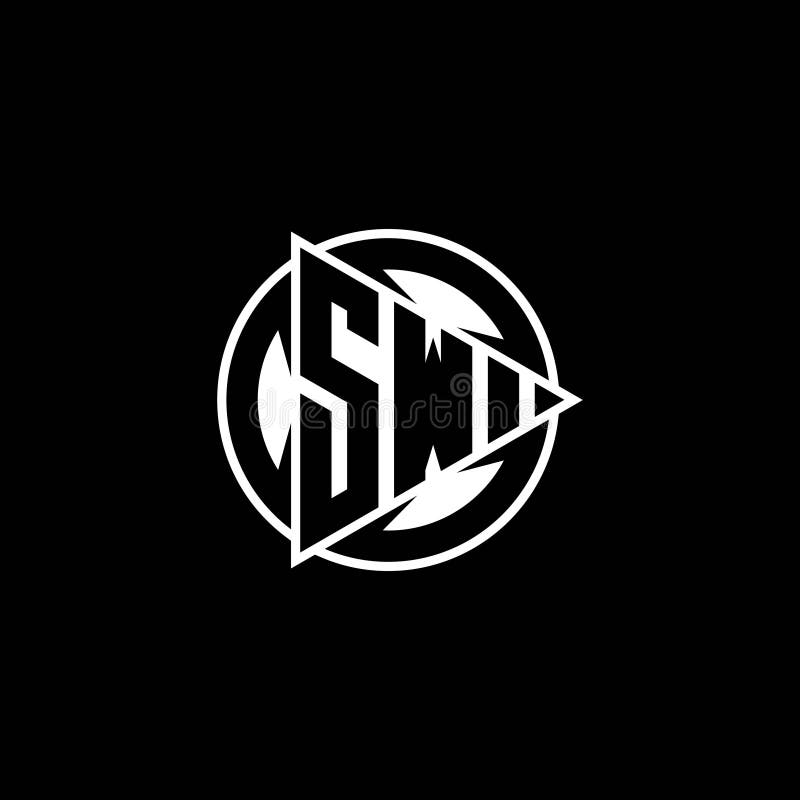 SW Logo Monogram Triangle Play Shape Circle Rounded Stock Vector ... SW Logo Monogram Triangle Play Shape Circle Rounded Stock Vector ...