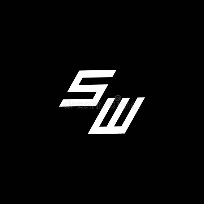 SW Logo Monogram with Up To Down Style Modern Design Template Stock ...
