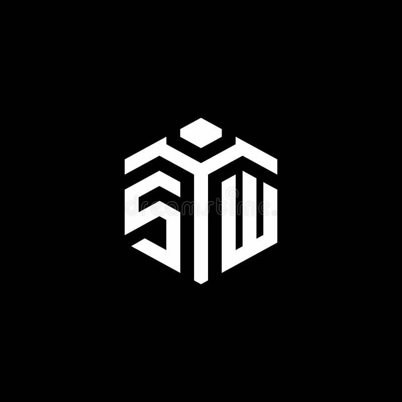 SW Monogram Logo with Abstract Hexagon Style Design Template Stock ... SW Monogram Logo with Abstract Hexagon Style Design Template Stock ...