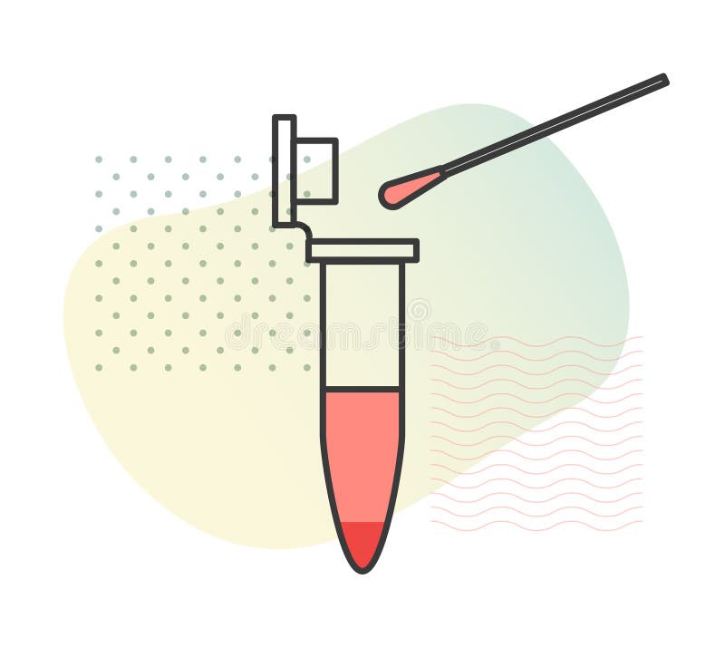 Swab - PCR Testing - Illustration Stock Illustration - Illustration of ...