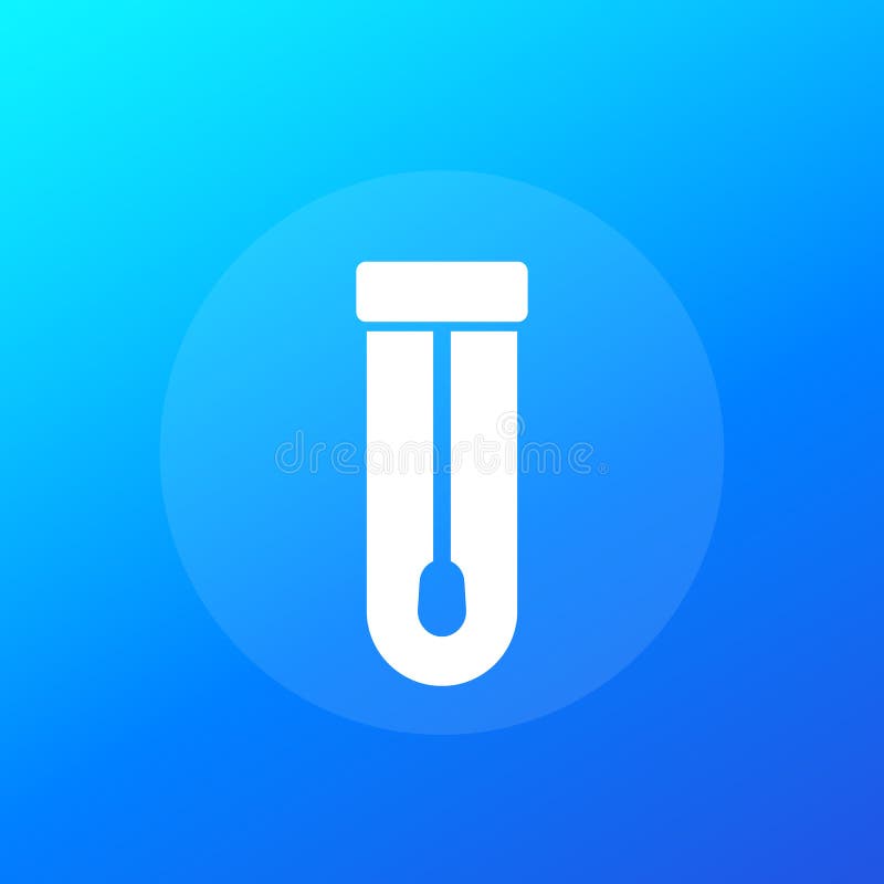 Swab Test Icon, Nasal Sample for Lab Stock Vector - Illustration of ...