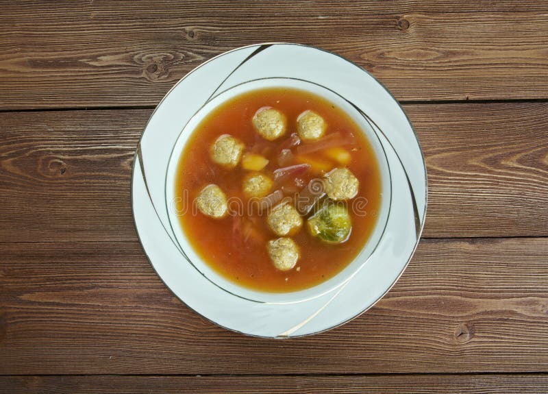 Swabian Soup with Meatballs Stock Photo - Image of yummy, dish: 52819068