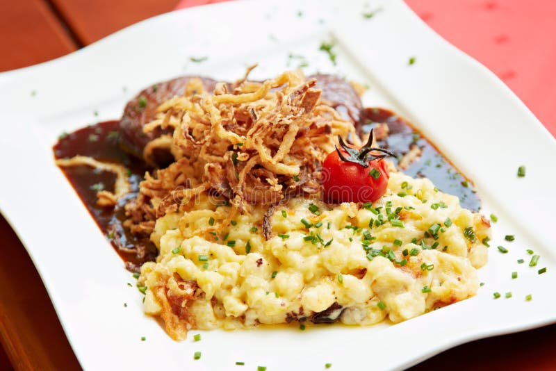 Swabian spaetzle stock image. Image of food, restaurant - 26070013