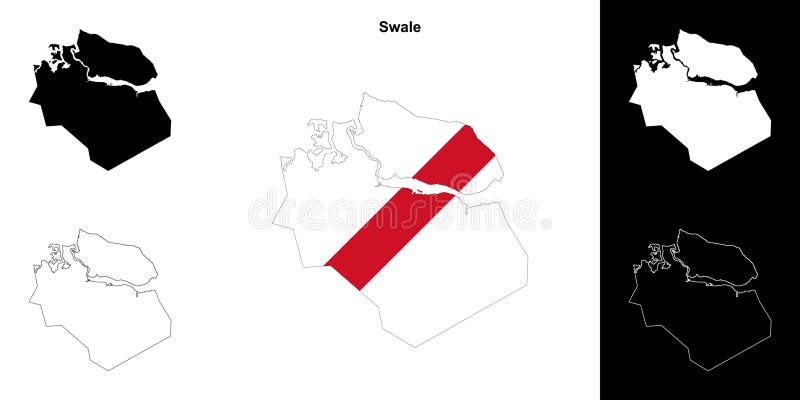 Swale outline map stock vector. Illustration of swale - 334905797