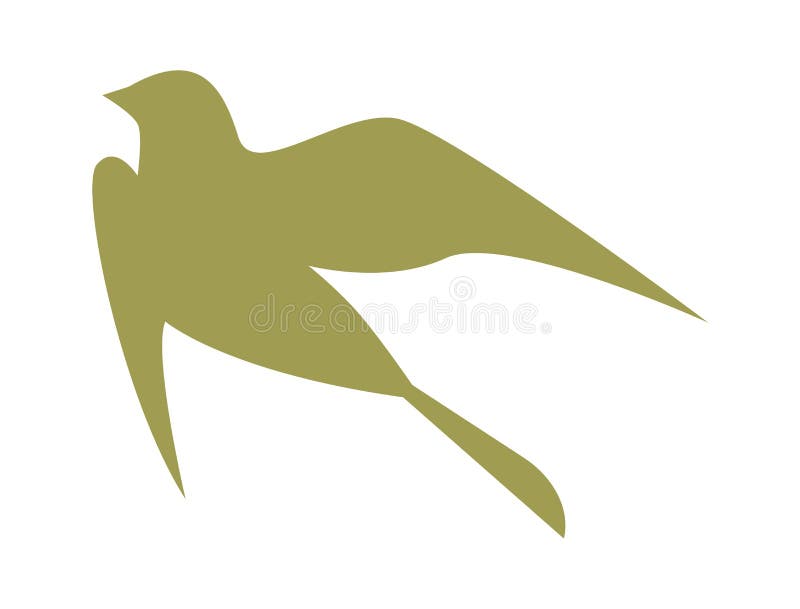 Swallow Bird Abstract Silhouette Design Flat Icon Stock Vector - Illustration of wallpaper ...
